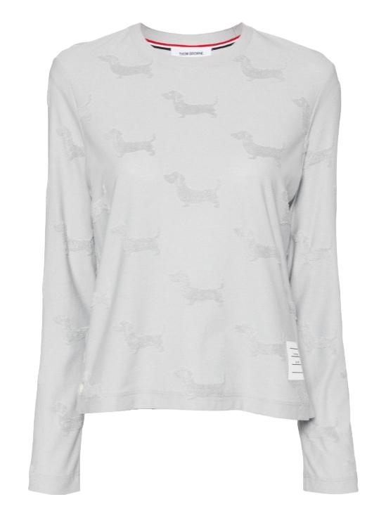 THOM BROWNE Thom Browne Long-Sleeve T-Shirt with Dachshund Print